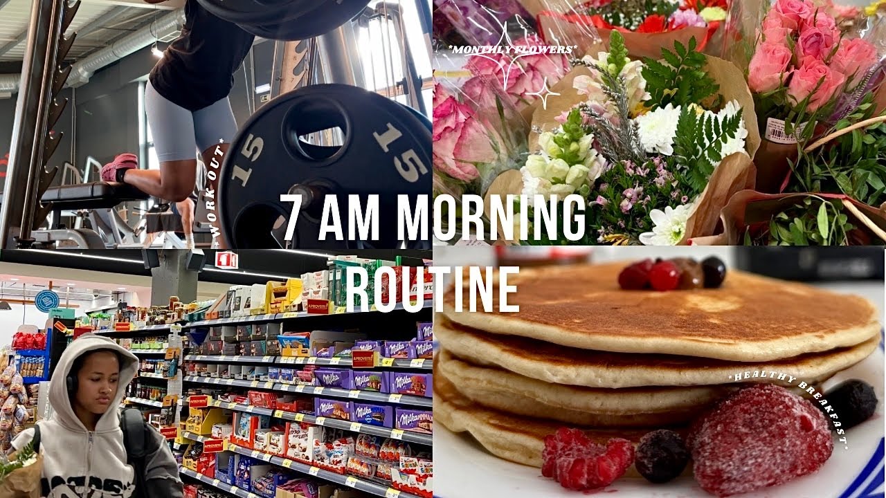 PRODUCTIVE 7 AM MORNING ROUTINE | THIS WILL MOTIVATE YOU | GYM ...