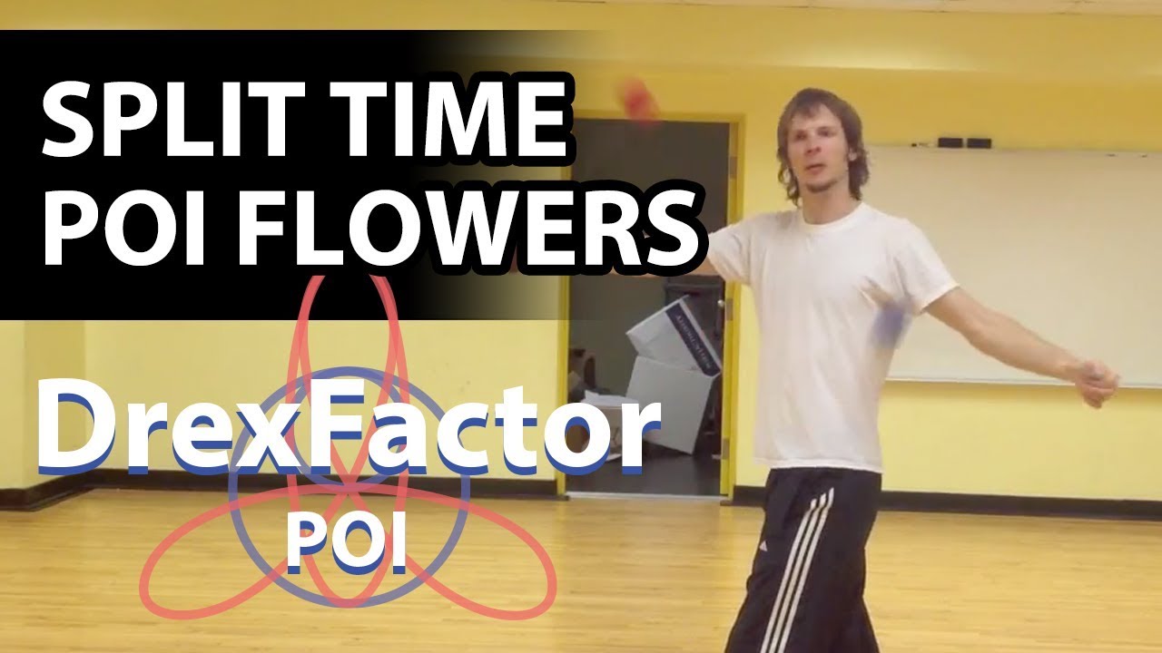 Basic Poi Dancing Tutorial: Flowers part 3 (Split-Time Flowers) - YouTube