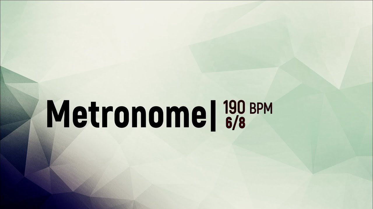 190 BPM Metronome 6/8 - YouTube