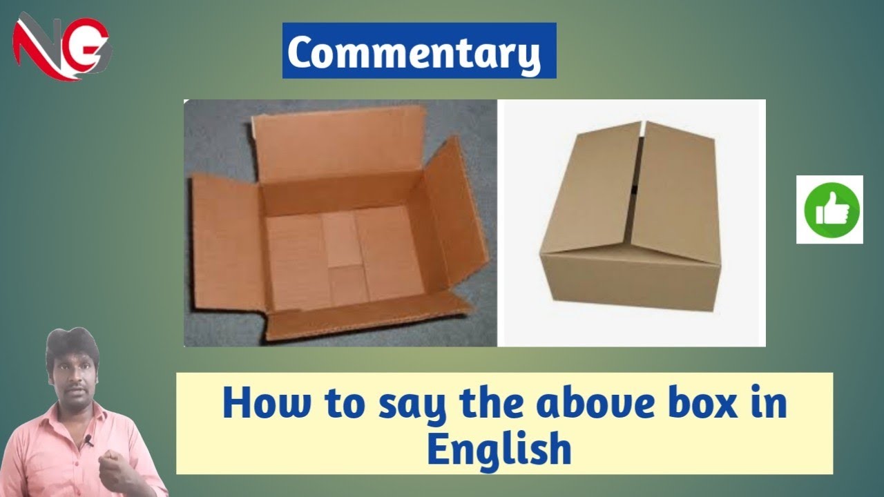 How to say cardboard boxes in English | commentary | Spoken English ...