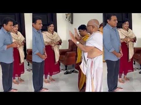 KTR And His wife shailima performed pooja at his Residence for ...