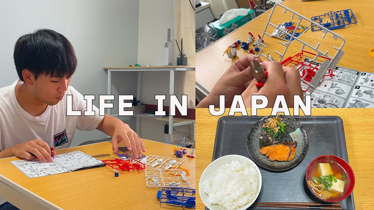 [Vlog] Daily life in Japan 🇯🇵, I made a Gundam plastic model and ...