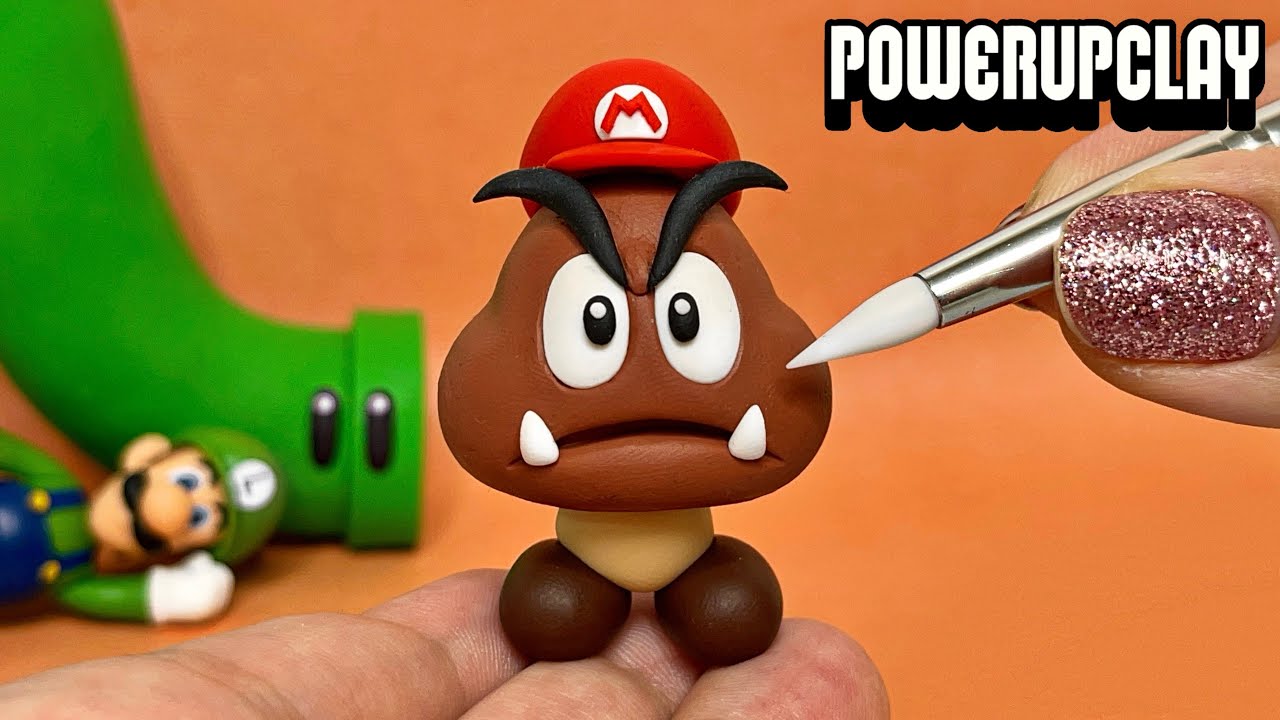 Making Goomba Mario from Super Mario Bros. Wonder | Polymer Clay - YouTube