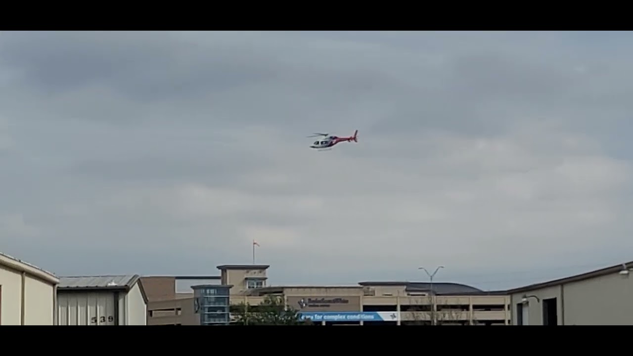 CareFlite taking off in Grapevine, Texas at Baylor Medical Center - YouTube