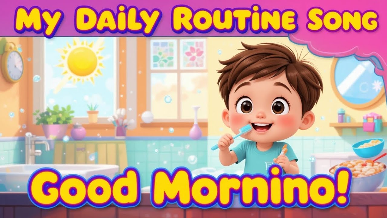 Good Morning! My Daily Routine Song | Fun Kids Animation for Healthy ...