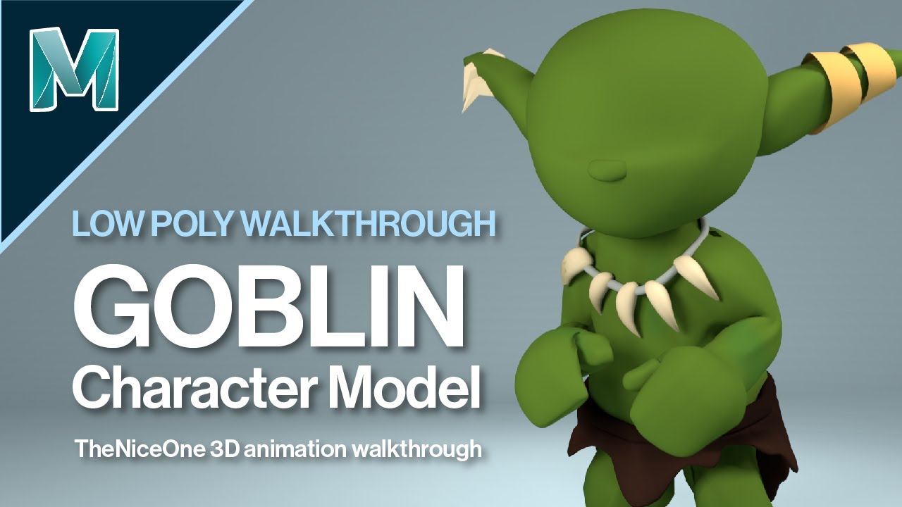 Low Poly Goblin Character Model Walkthrough | Autodesk Maya 2020 for ...