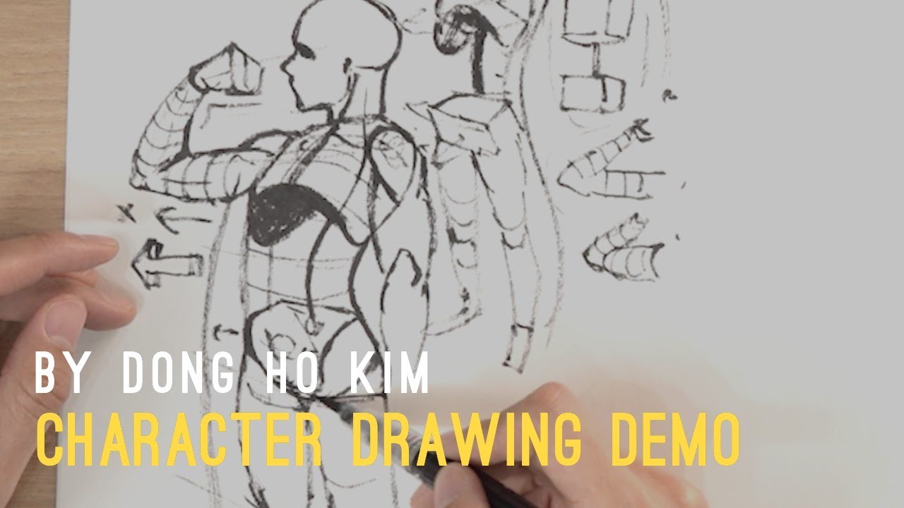 Character Drawing demo: Figure by Dong Ho Kim - YouTube