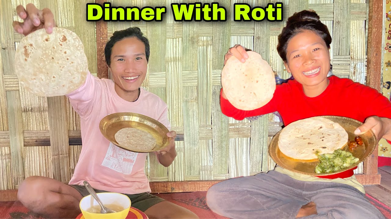 Eating Lunch and Dinner With Roti For First Time || Eating Dinner With ...
