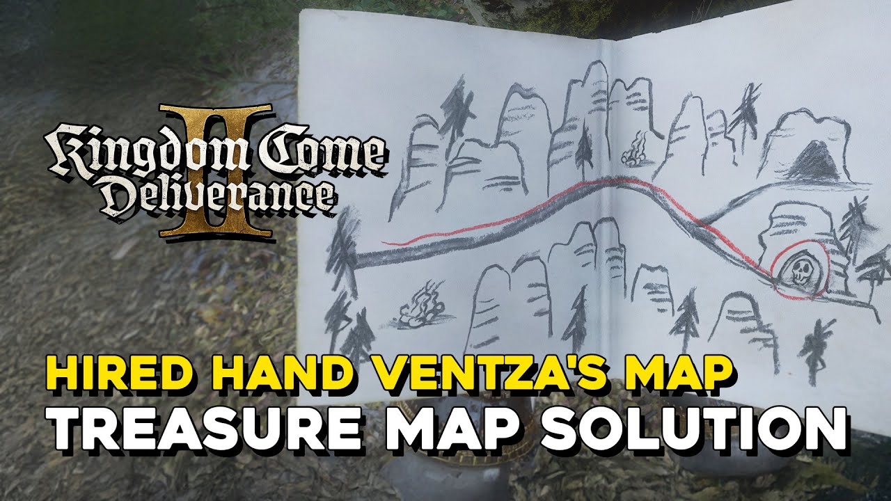 Kingdom Come Deliverance 2 Hired Hand Ventza's Map Treasure Map ...