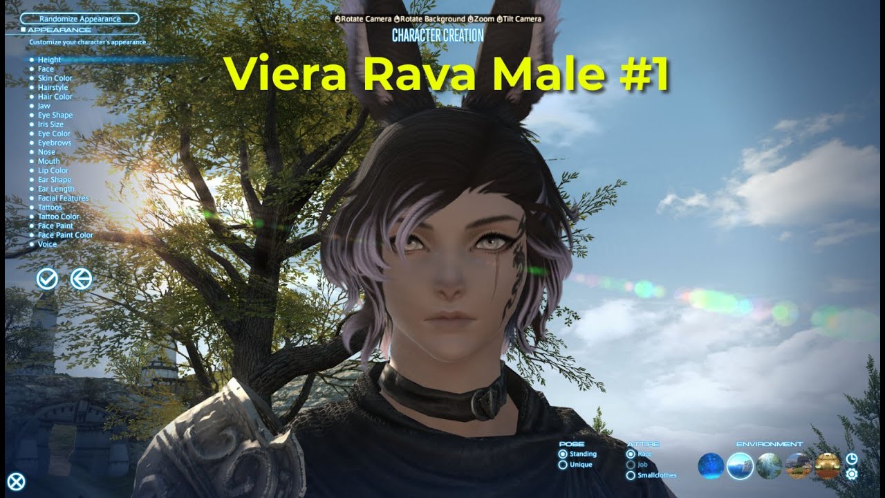 FFXIV Character Creation - Viera Rava Male #1 - YouTube