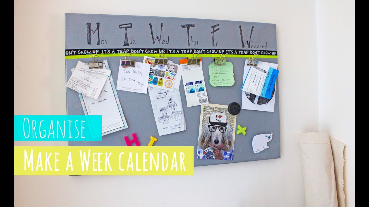 Organise: How to make a week planner - YouTube