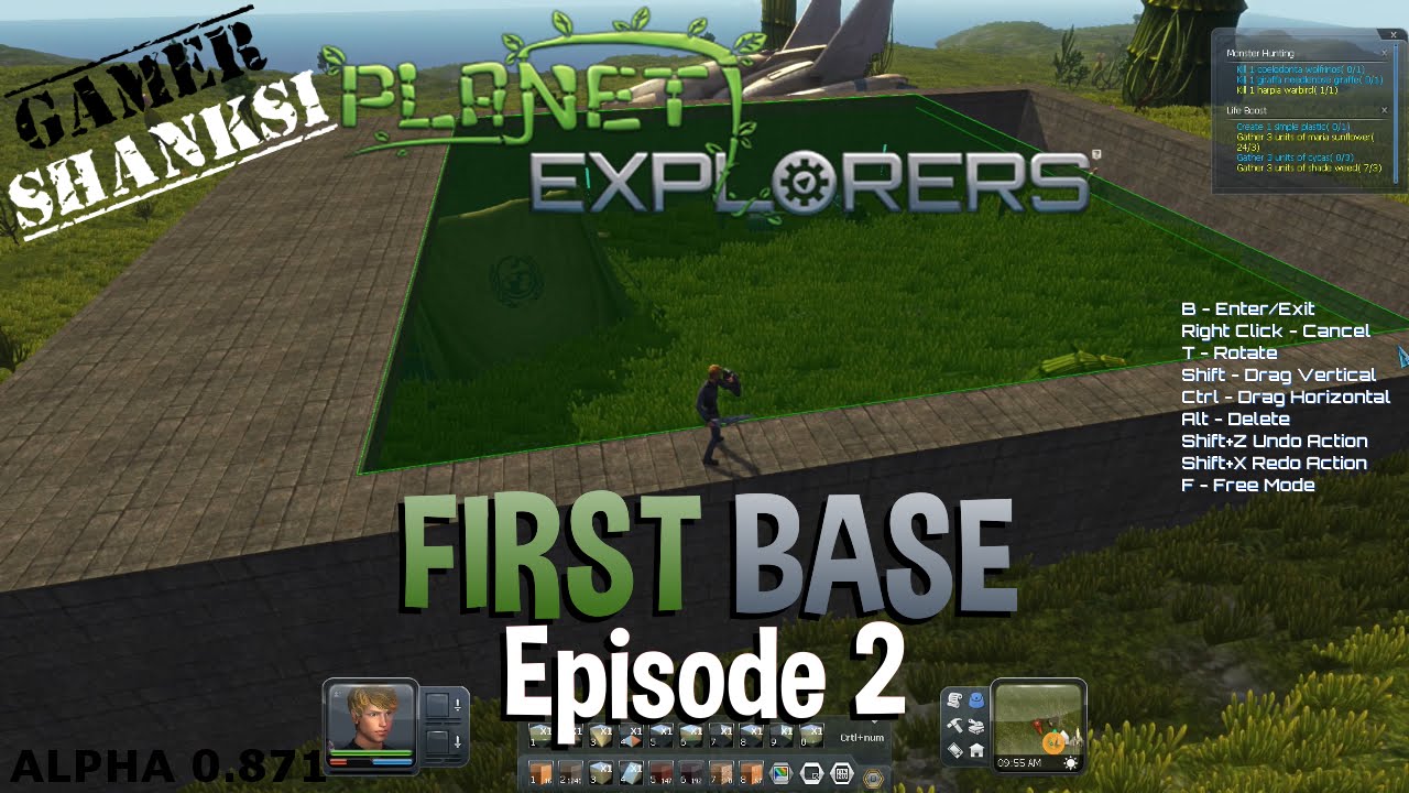 Planet Explorers story mode. Ep. 2. Base building and defending against ...