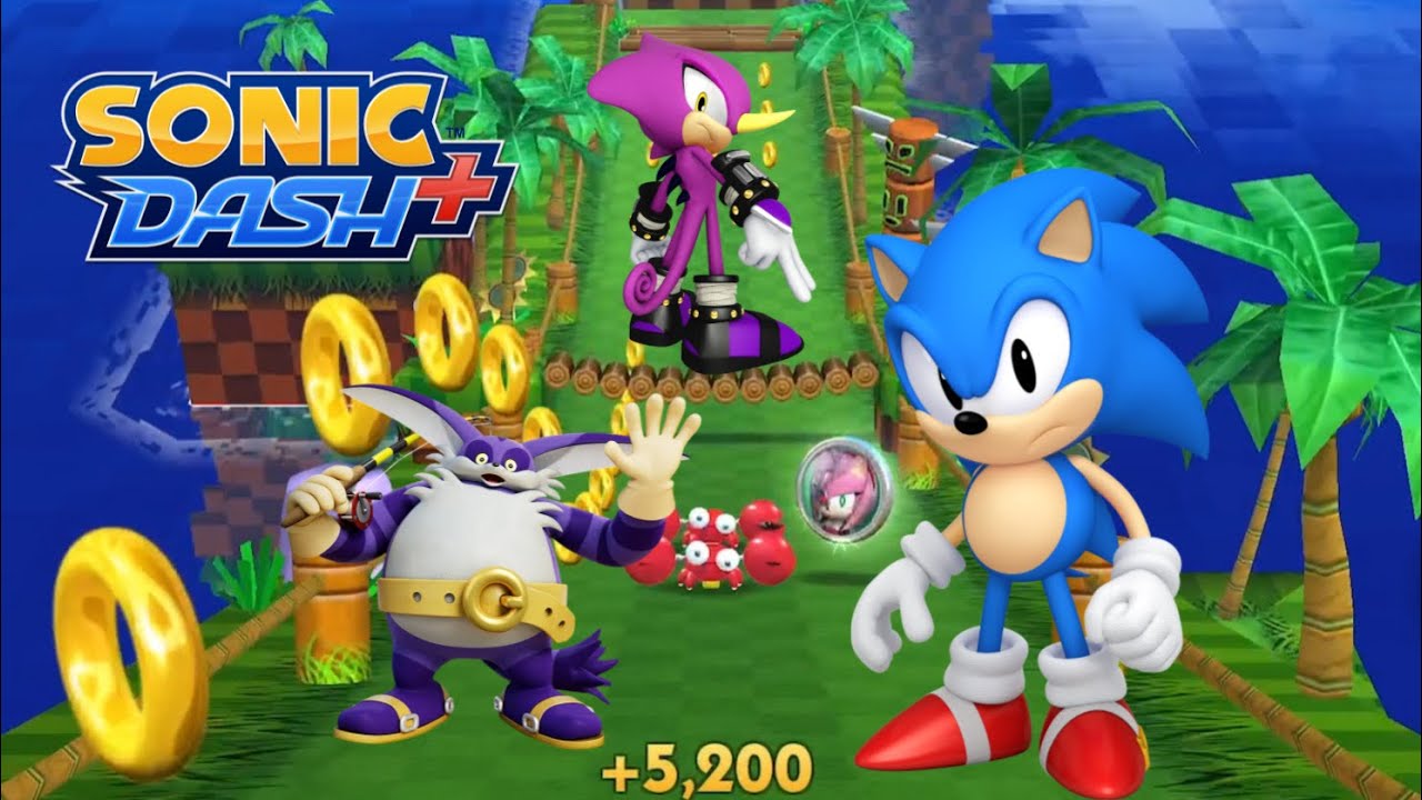 Sonic Dash+ Big, Espio & Classic Sonic collecting Rusty Rose tokens ...