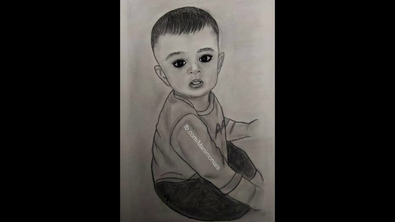 Pencil Art (How to draw baby face with Pencils)||Pencil Sketch ...