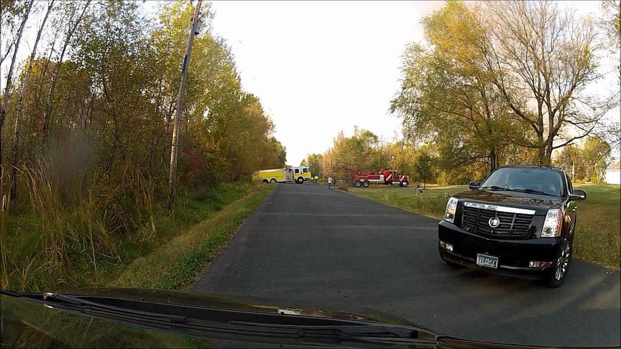 Fire Truck stuck in the ditch - YouTube