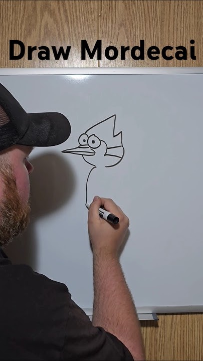 How to draw Mordecai from regular show - YouTube