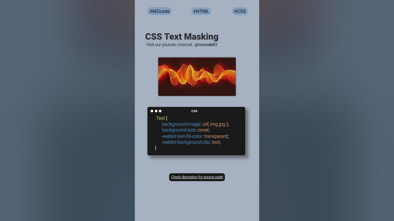 Text Masking Css Html Javascript Css Coding Shorts Webdesign Cssshorts Viral Trending