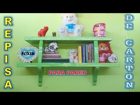Repisa de cartón para pared DIY (Mueble de cartón) Manualidades foxlu ...