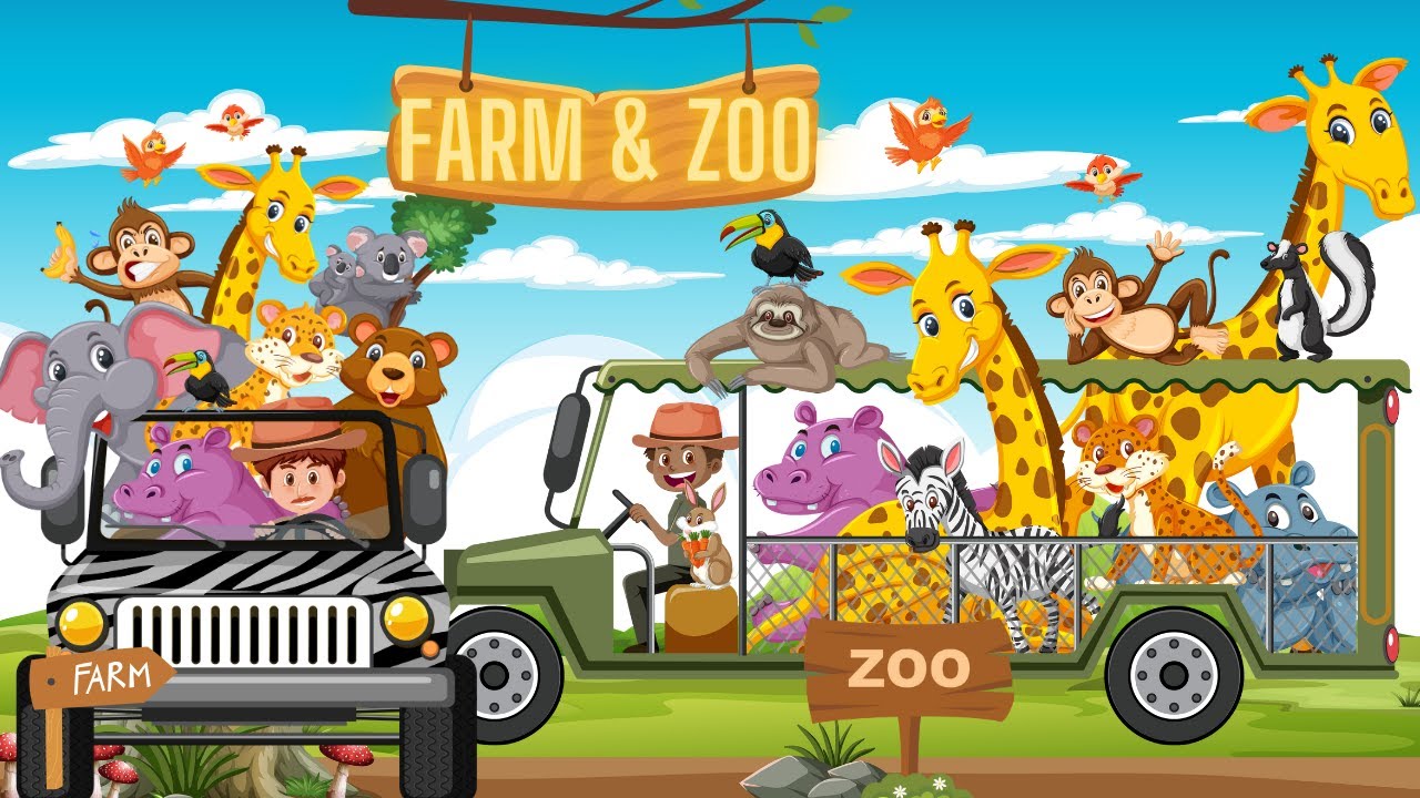 Farm and Zoo Animals Sounds Song for Kids | Animals Fun Inspired by ...
