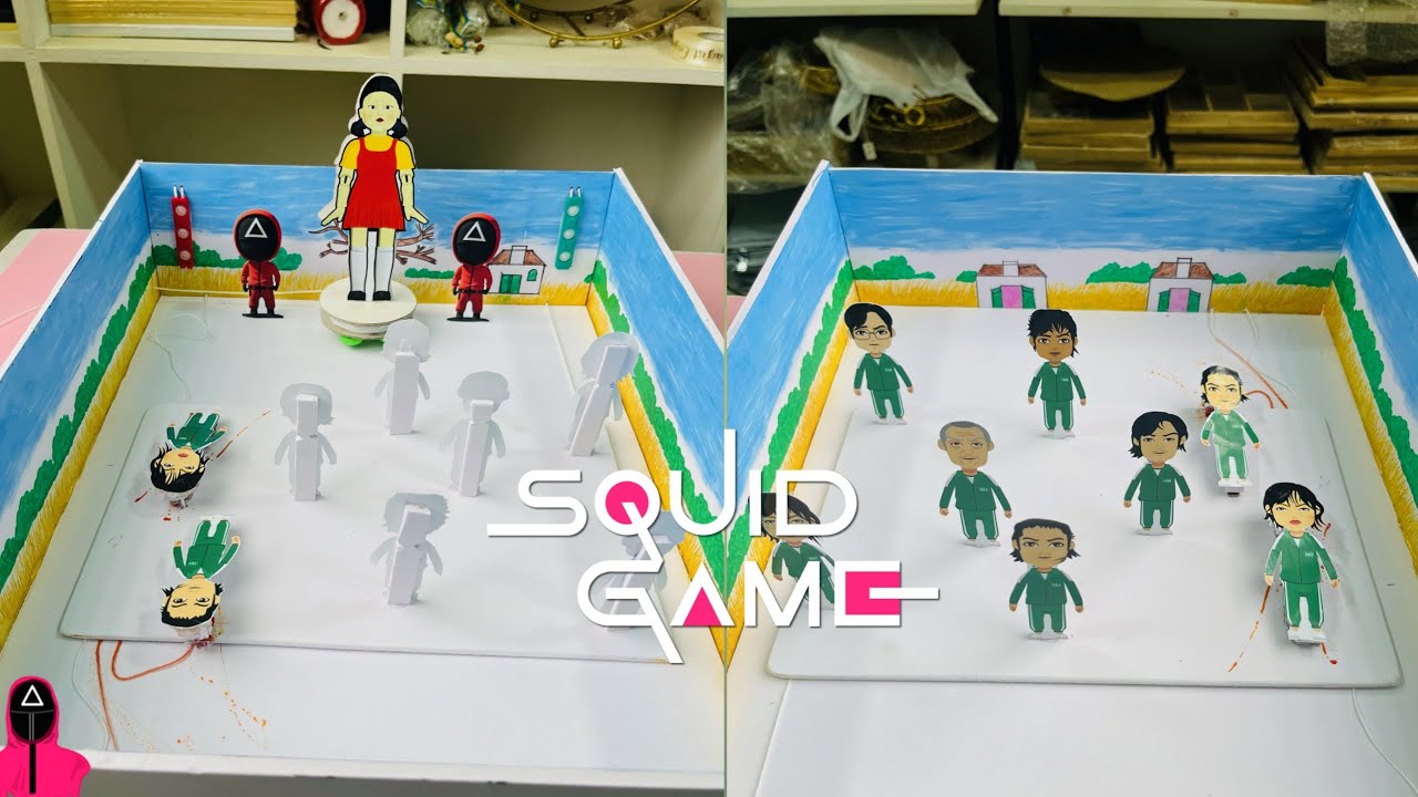 Squid Game | Red light Green light | Diy squid Game crafts - YouTube