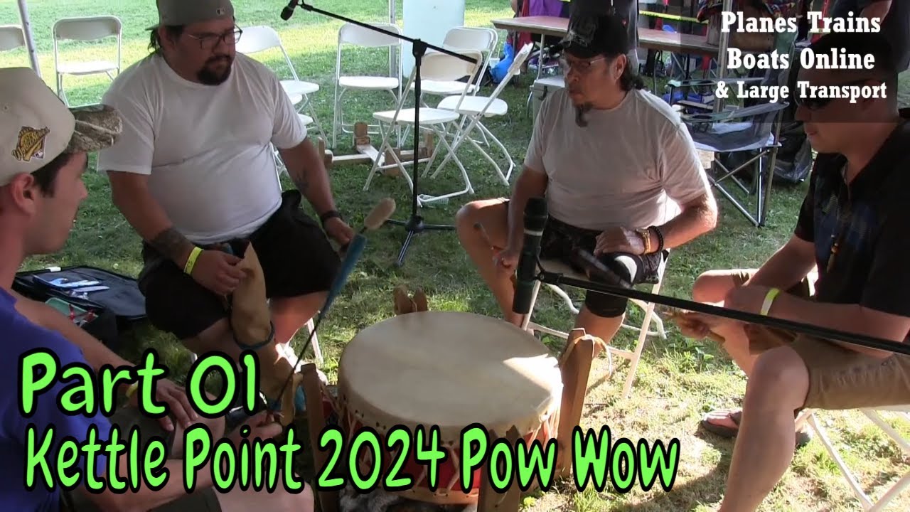 PTBO Visits The Kettle Point 2024 Pow Wow Playing Drums Part 01 - YouTube