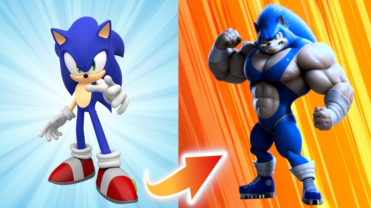 SONIC the Hedgehog ALL CHARACTERS as BODYBUILDERS 2023 💥 ALL HEROES ...