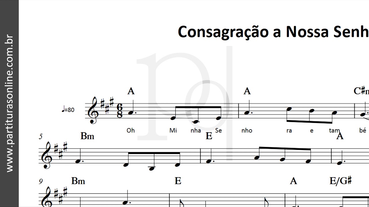 Consagração A Nossa Senhora ♪ Partitura Youtube