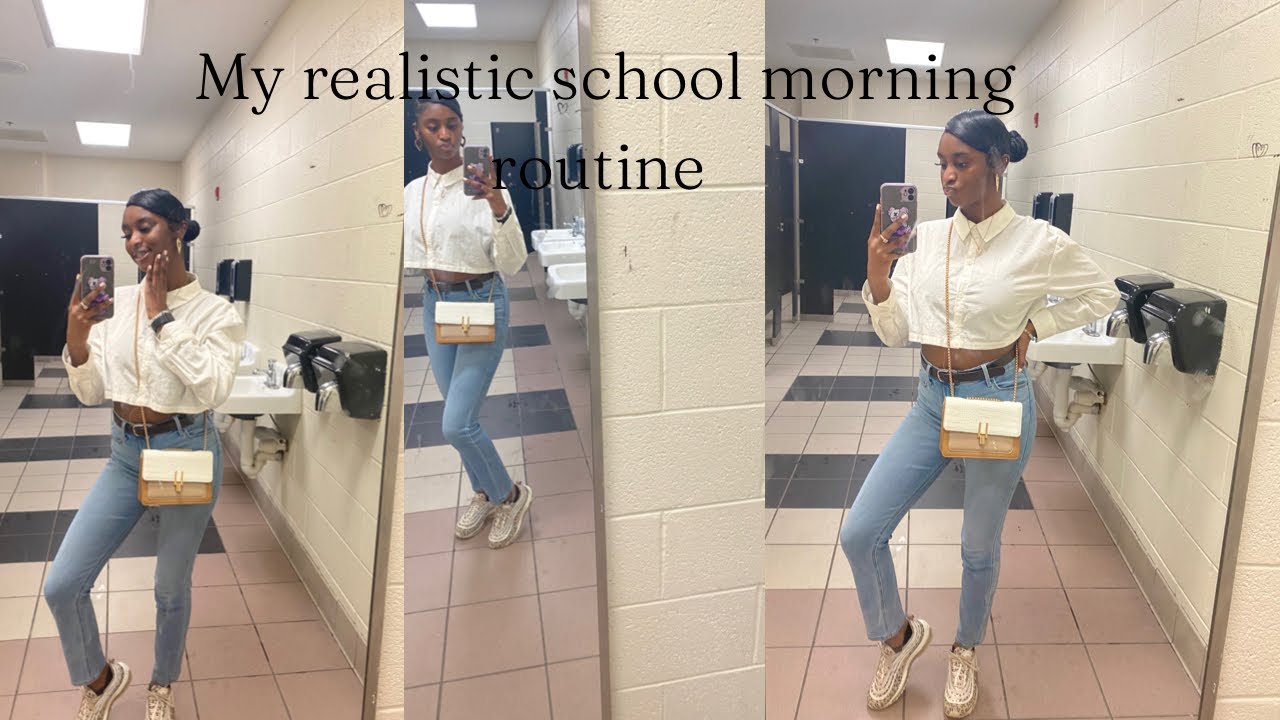 My realistic school morning routine - YouTube