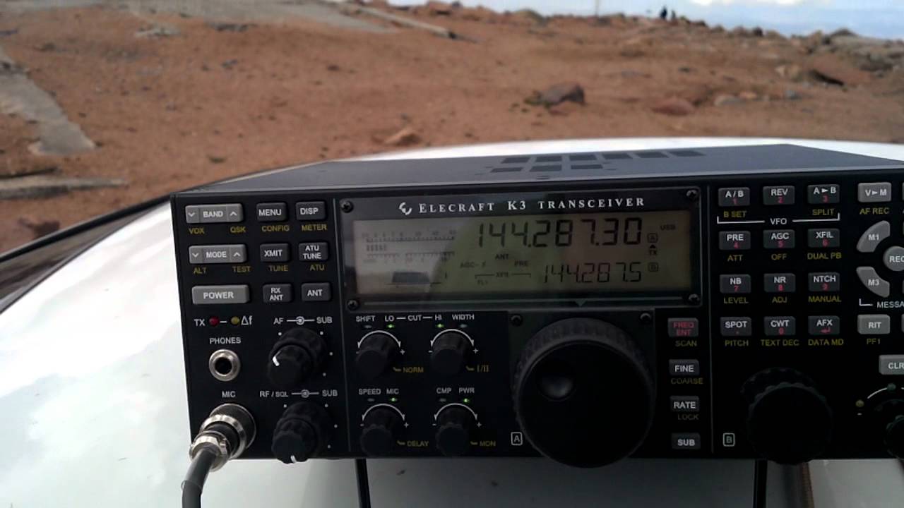 Listening to the N0YK 2 meter beacon from Pikes Peak Summit!! - YouTube
