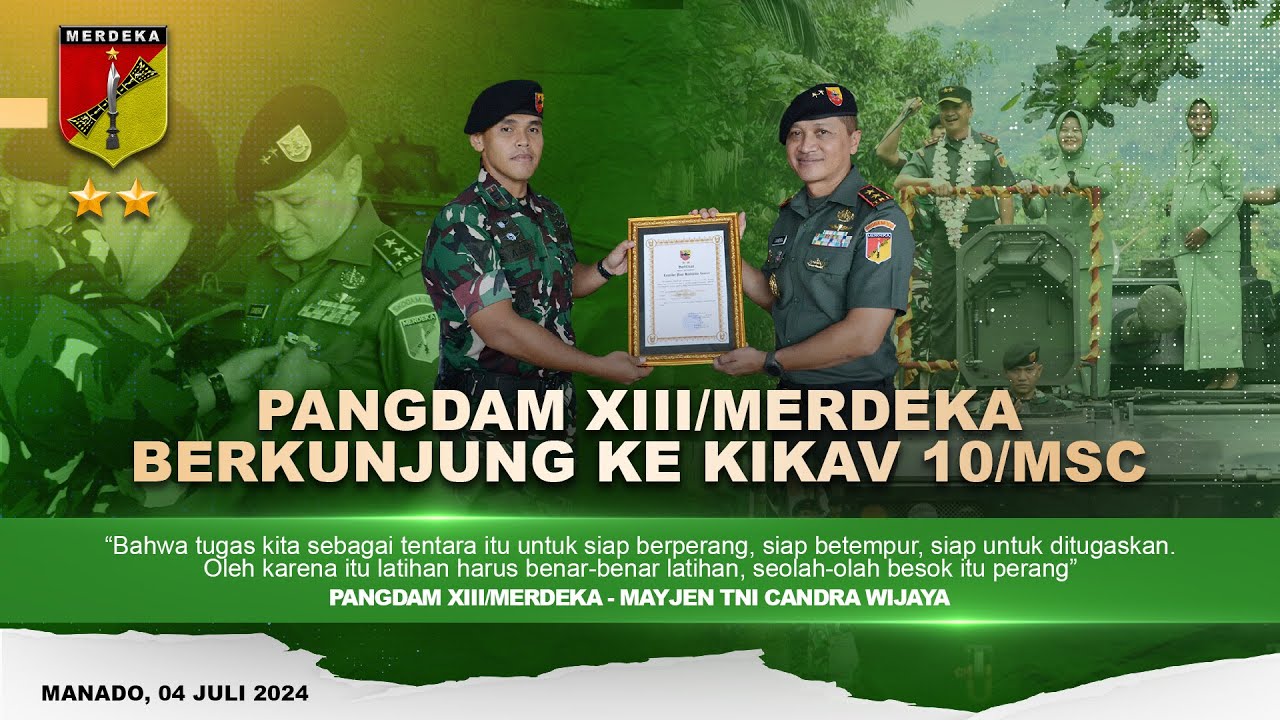 Pangdam XIII/Merdeka Berkunjung Ke Kikav 10/Msc - YouTube