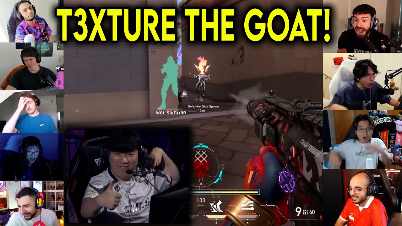 Valorant Streamers Reacts To GENG T3xture Insane 4k Against Wolves In ...