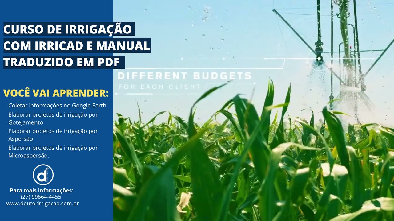 Curso do Software IRRICAD Irrigation e Manual traduzido em PDF - YouTube