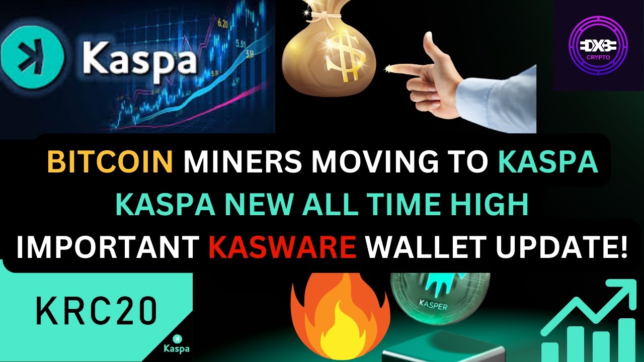 🔥BITCOIN MINER MOVING TO KASPA, IMPORTANT KASWARE WALLET UDATE, KRC20 LAUNCHES TODAY, KASPA NEW ...