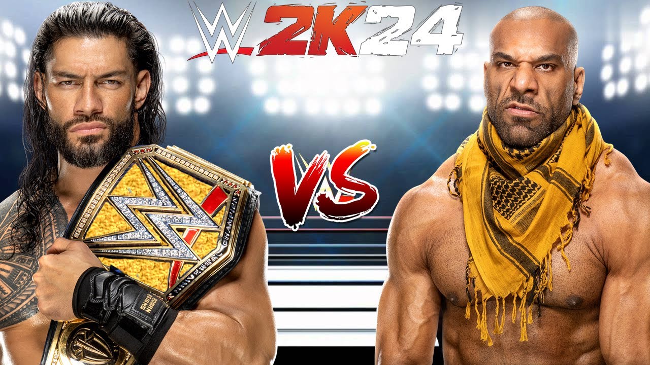 WWE 2K24 JINDER MAHAL VS. ROMAN REIGNS FOR THE UNDISPUTED WWE UNIVERSAL ...