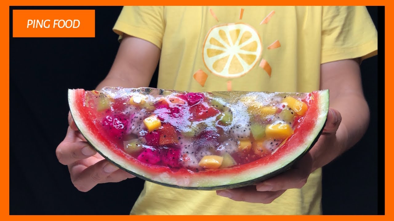 How to make watermelon jelly Delicious and beautiful | Ping Food - YouTube