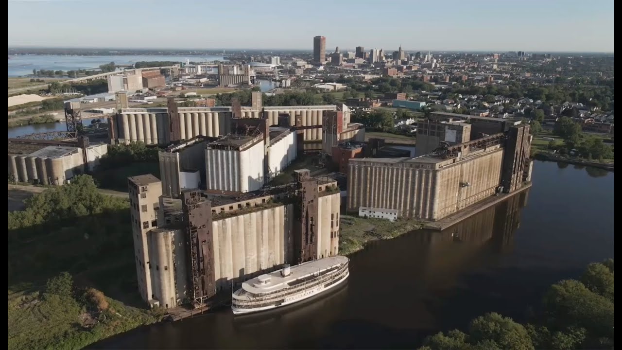 Silo City Grain Elevator Complex, Buffalo, NY Drone Overview © 2020 ...
