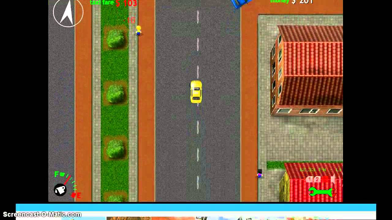 bart playes sim taxi 2d game - YouTube