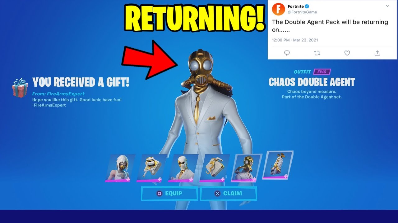 Double Agent Pack Return Release Date In Fortnite Item Shop! (Double ...