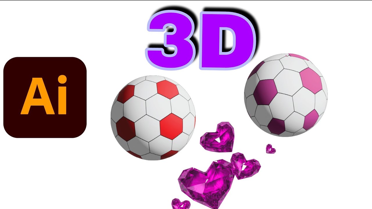 How to create a 3D ball in Adobe illustrator / Illustrator tutorial ...