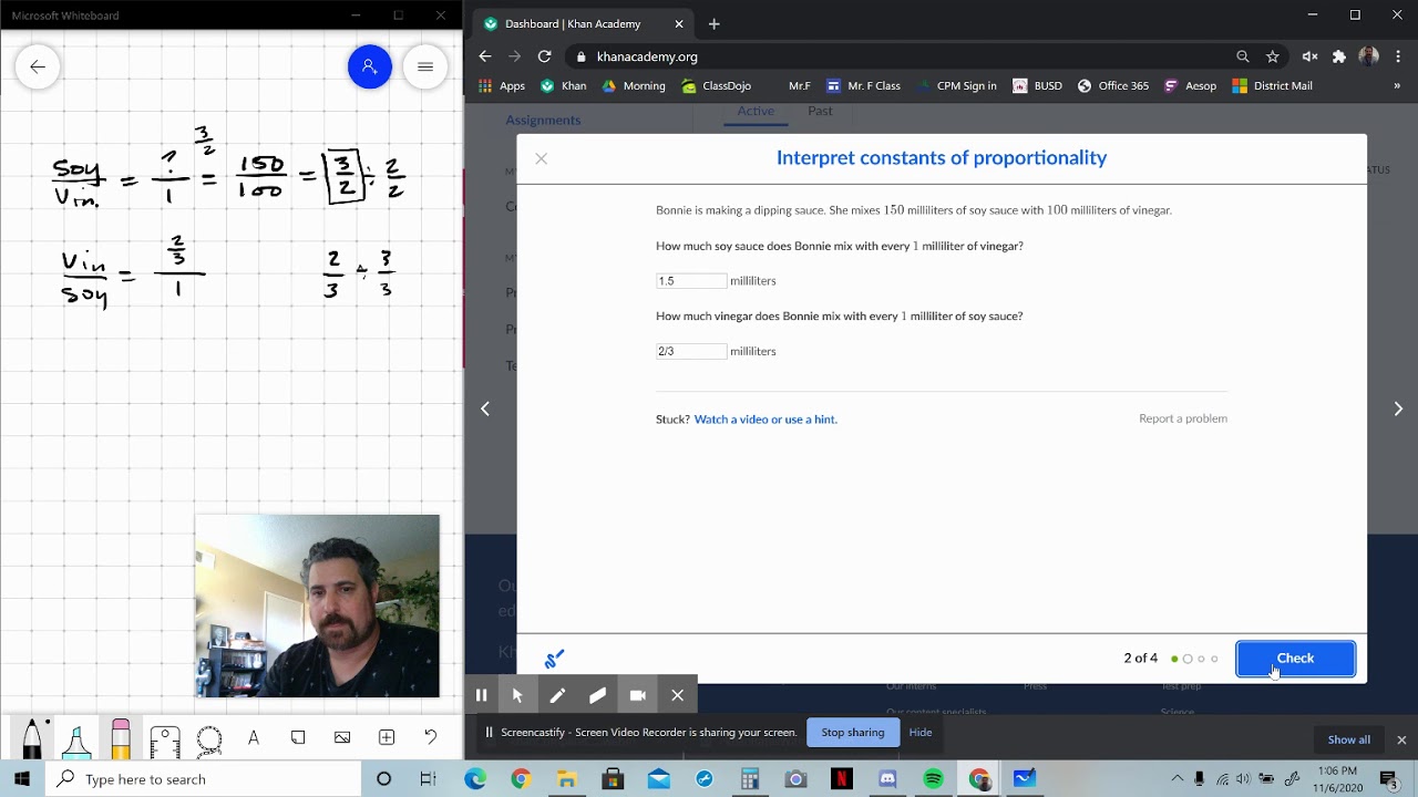 Khan Support: Interpret Constants of Proportionality - YouTube