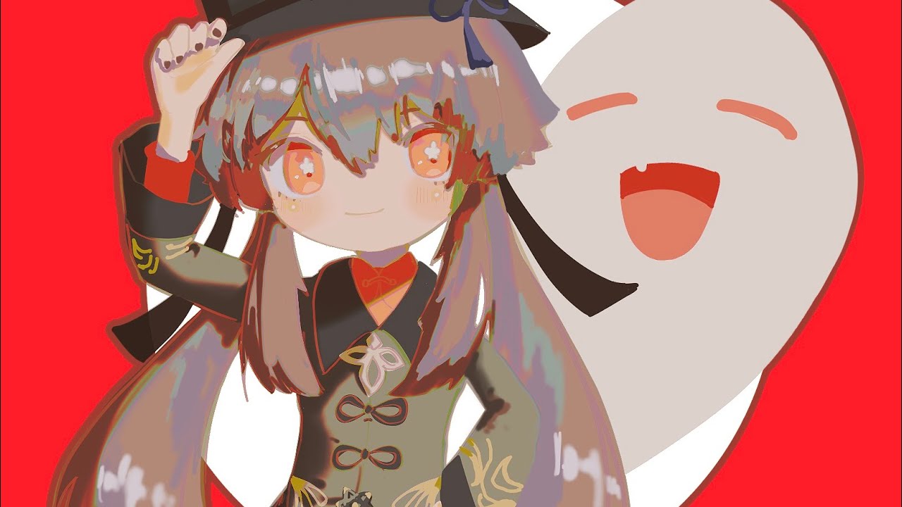 【Genshin Impact/原神】HuTao drawing process /胡桃繪畫過程 - YouTube