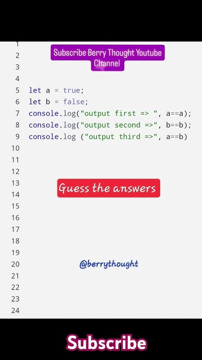 Javascript interview questions Part 6 | Berry thought #berrythought - YouTube
