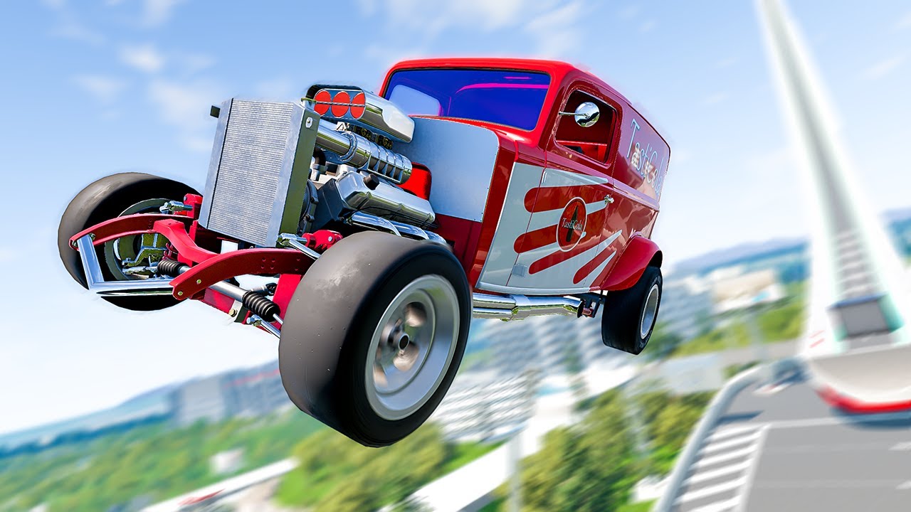 Bruckell Nine Car Jumping Test (jump arena) – BeamNG.Drive - YouTube