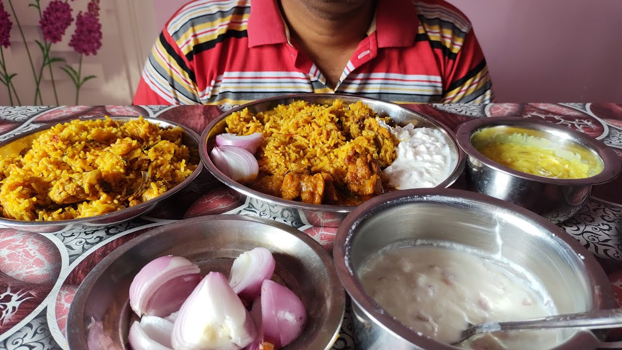 Chicken biriyani, 🐔 Chicken curry and samiya payasam eating - Kuittys ...