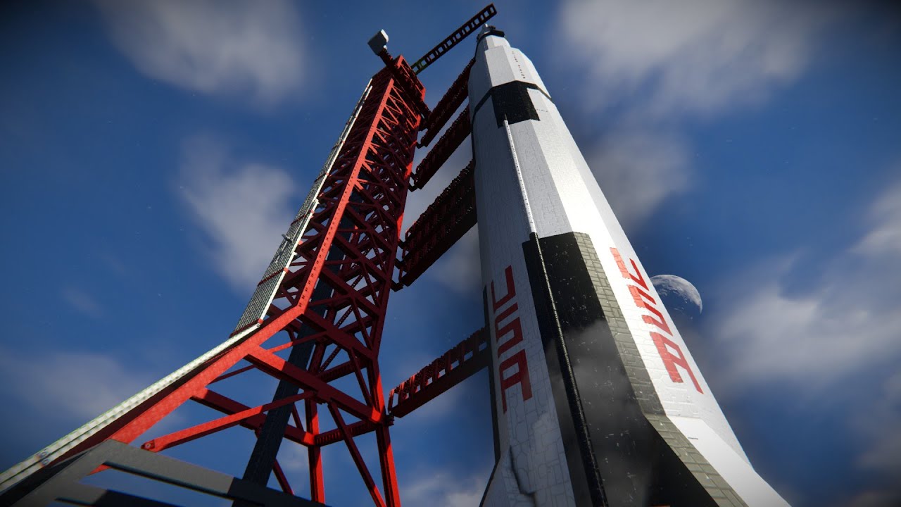 Apollo 11 launch and moon landing (Space Engineers) - YouTube