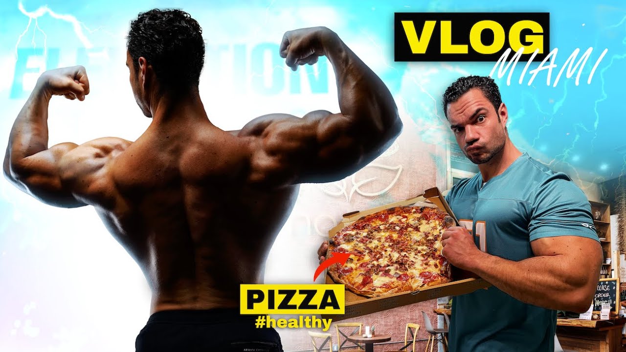 MEGA TRAINING DOS à Miami + PIZZA Healthy 🏋️‍♂️🍕 - YouTube