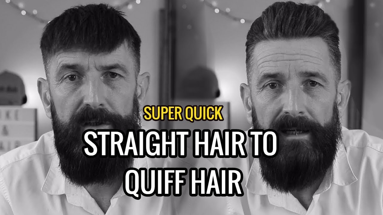 Straight to quiff hairstyle - Mens pompadour hair tutorial 2017 - YouTube