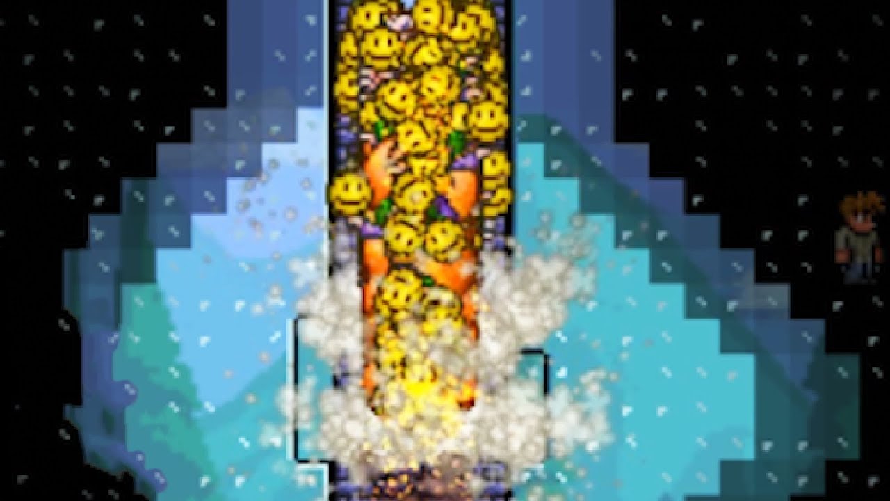 Terraria: How fast can 400 Clowns Dig A Tunnel?? - YouTube