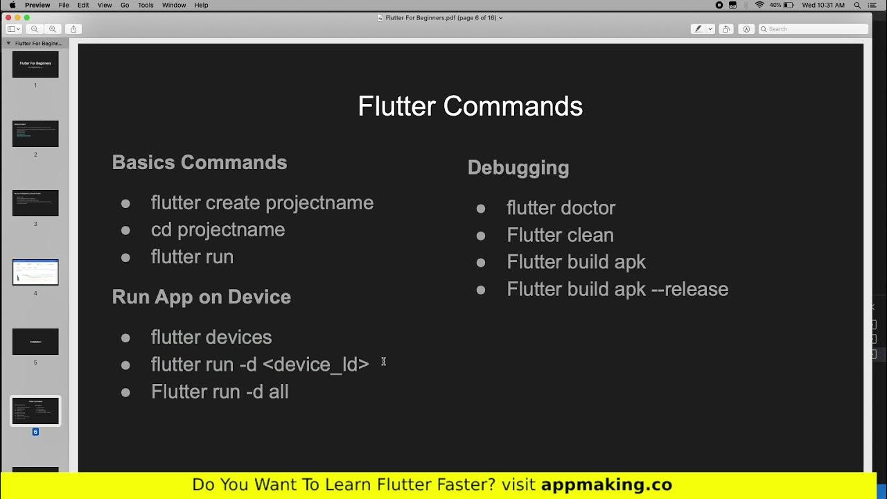 3 Flutter Basic Commands | Flutter for Beginners #3 - YouTube