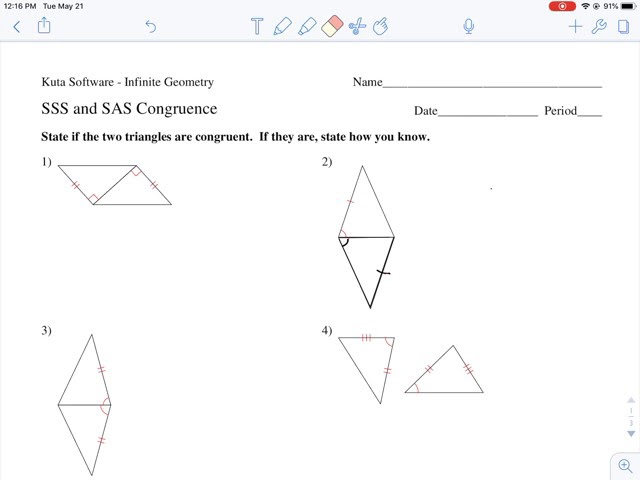 Congruence Statement Worksheet The Measures Of Some Parts Of The